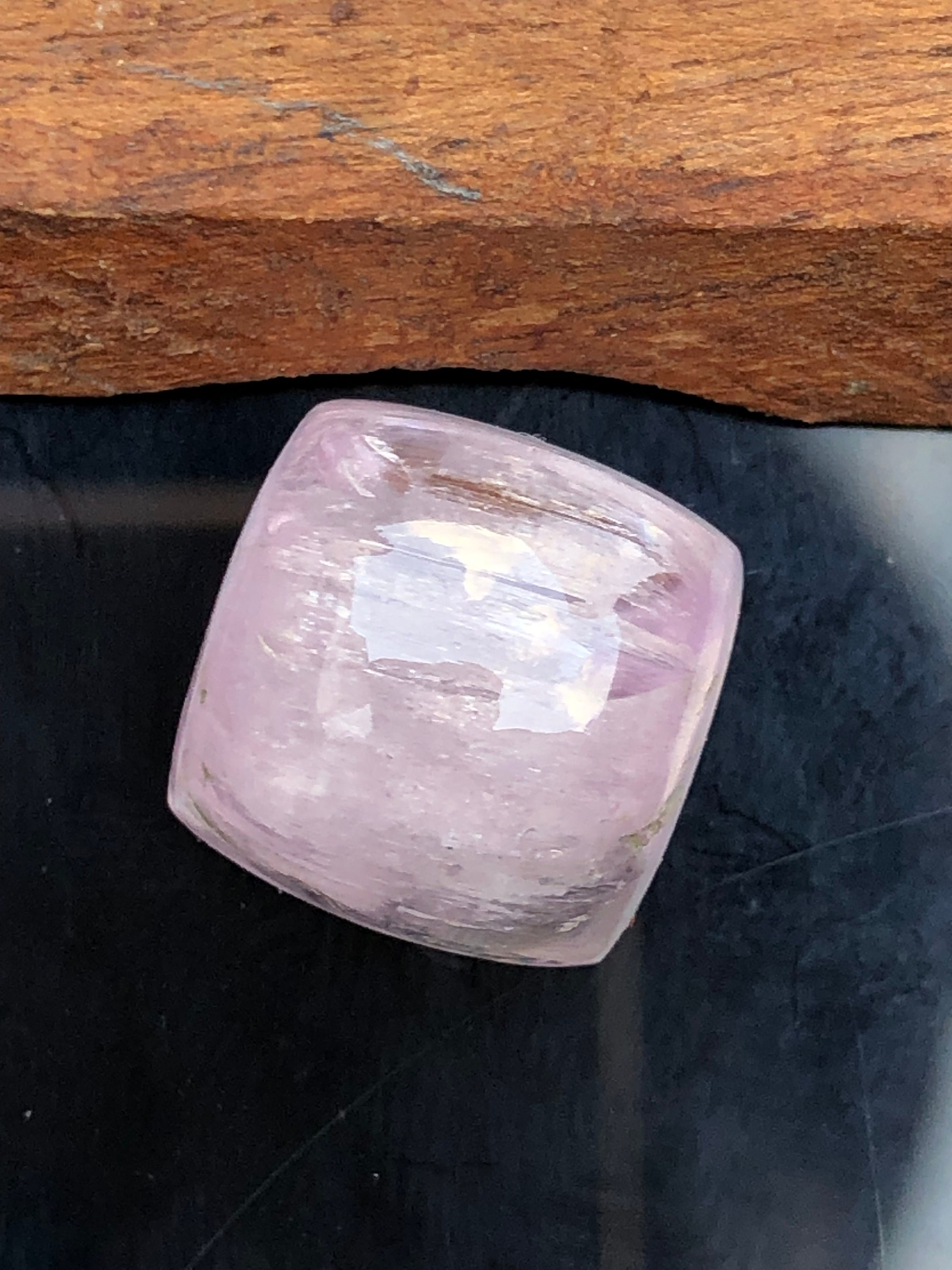 12 MM Natural Pink Kunzite Cabochon, 17.20 Carats Loose Cushion Kunzite Gemstone, September ...