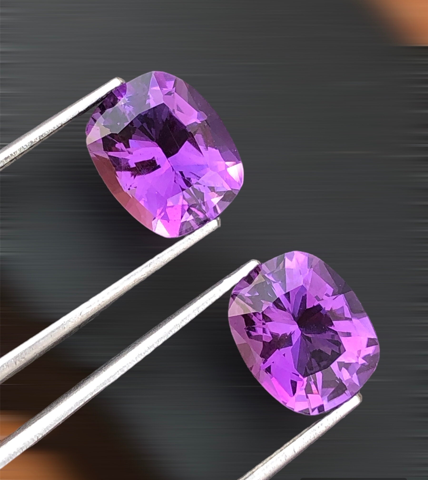 Rare Amethyst Cut Gemstone, 11x9 MM Natural Amethyst Pair, 6.50 Carats ...