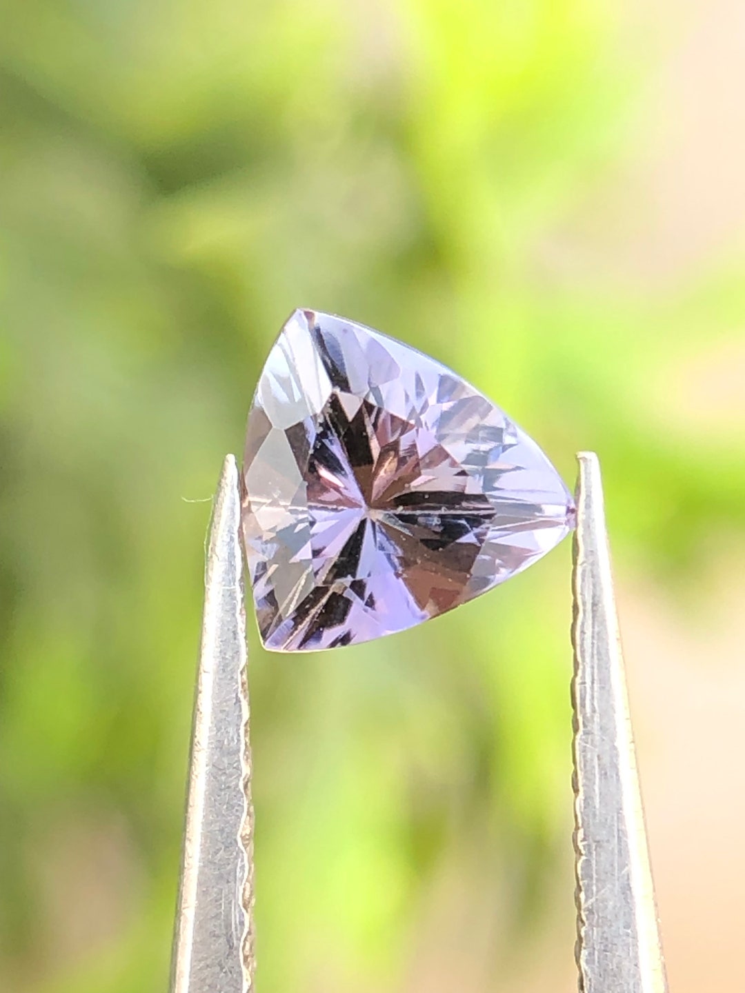 Elegant Natural Tanzanite Trillion Cut, Purple Brown Zoisite Tanzanite ...