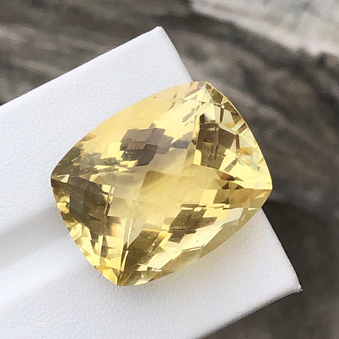 Buy Natural Yellow Citrine Gemstone, 25x20 MM 46.20 Carats Loose ...