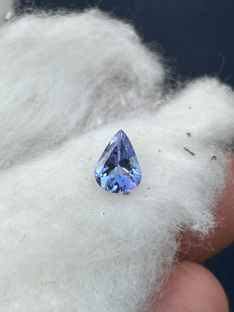 Buy 8x6 MM Natural Tanzanite Pear, 0.85 Carats, Light Blue Tanzanite ...