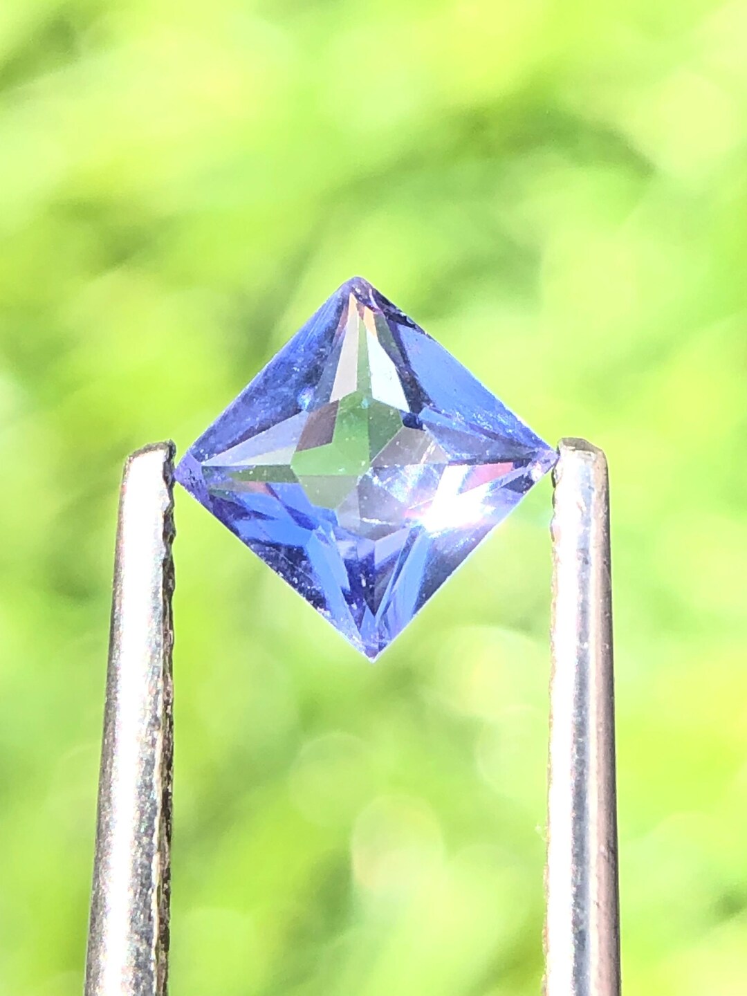 Natural Blue Tanzanite, 4 MM Princess Cut | Loose 0.35 Carats Gemstone ...