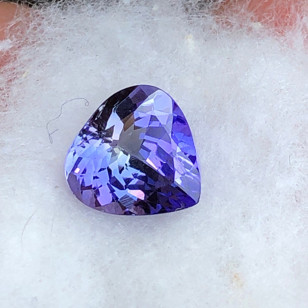 7mm Purple Zoisite Tanzanite, 1.20ct High Quality Natural Blue ...