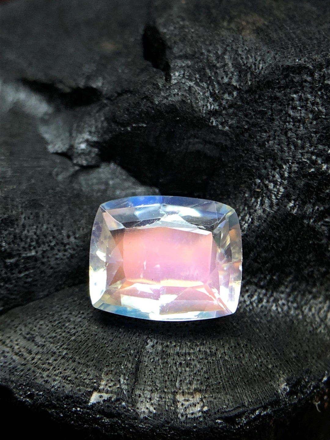 Buy Purple Fire Moonstone Cushion, Multi Fire Moonstone, 1.60 Carats ...