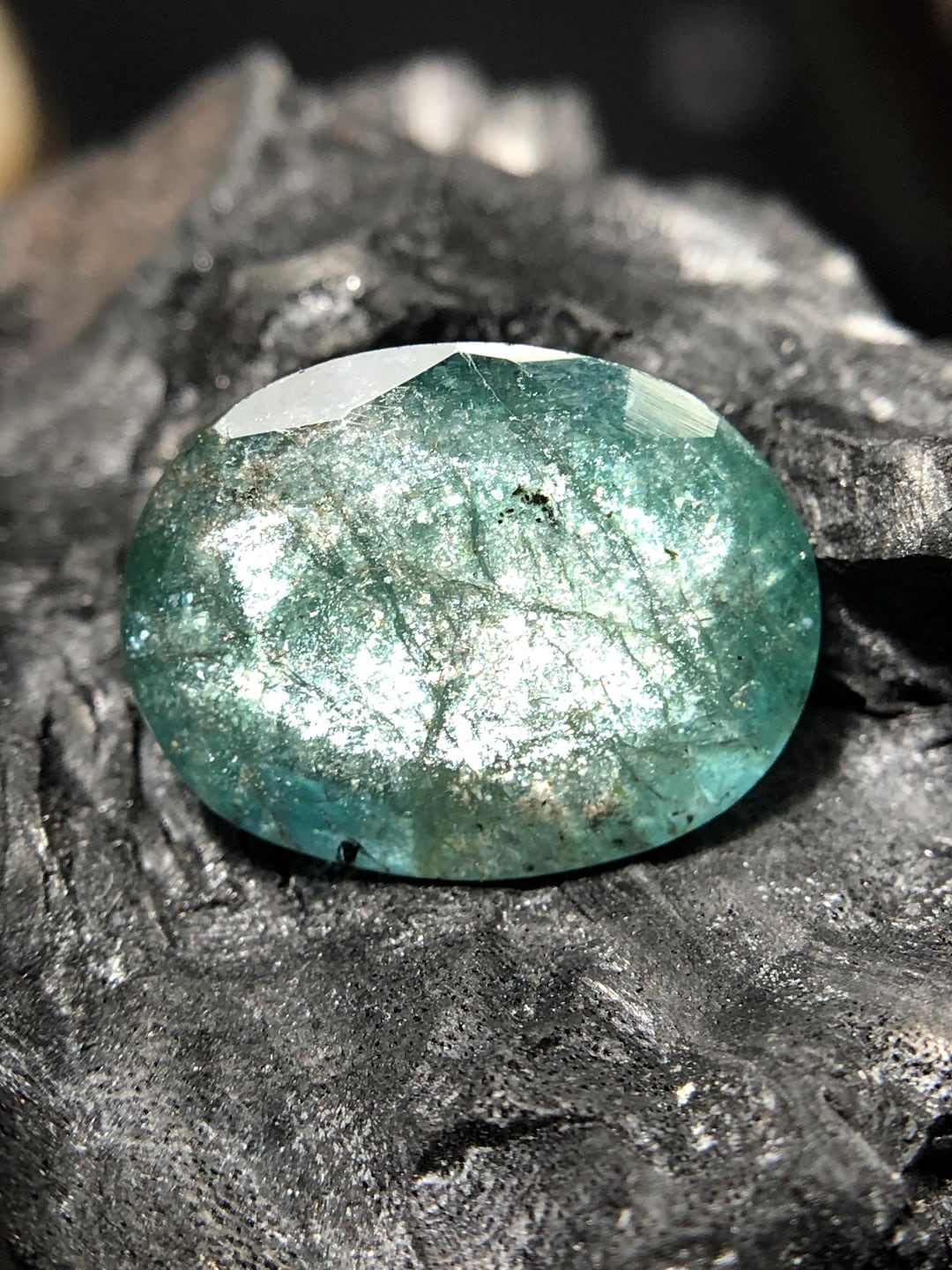 Oval Sunstone Emerald, Green Sliver Fire, Loose Gemstone (14x9 MM) - Etsy