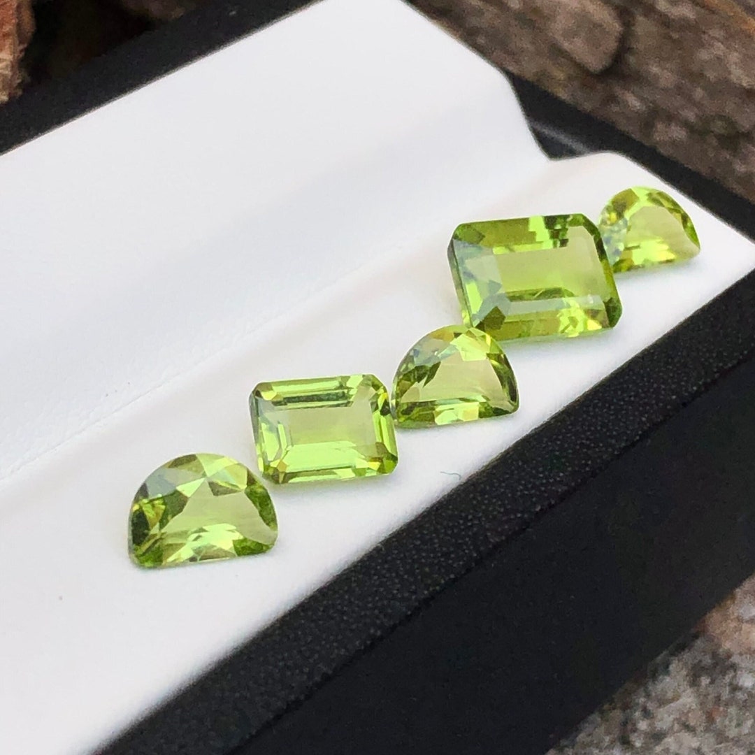 5 Pieces Rare Olive Green Peridot, 5.15 Cr Beautiful Natural Peridot ...