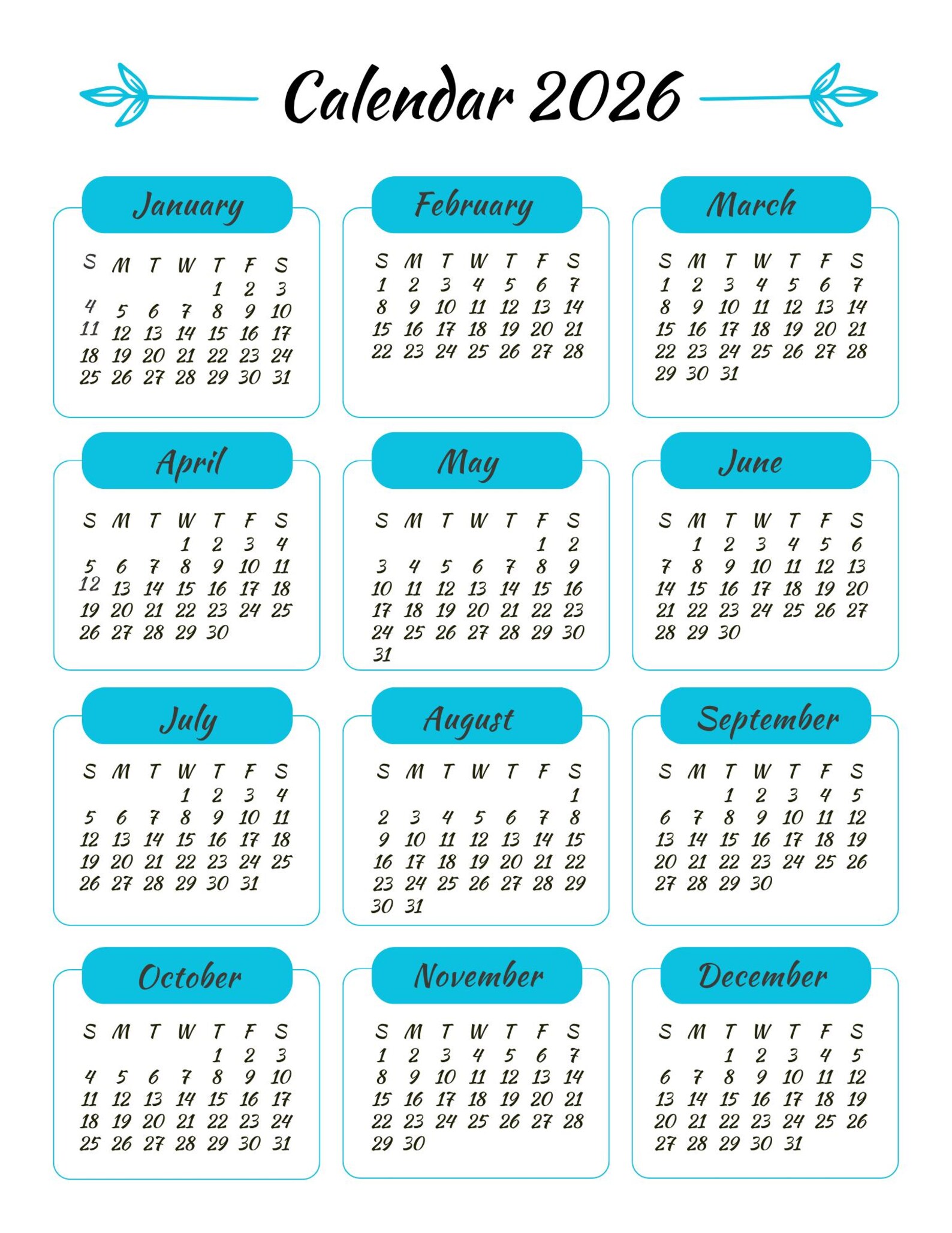 2026 Planner Canva Template: Daily, Weekly, Monthly (editable, 8.5x11 ...