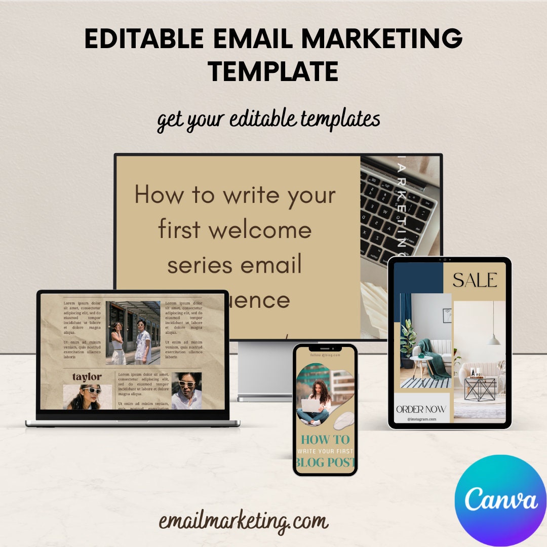 Editable Email Marketing Templates Instagram Templates News - Etsy