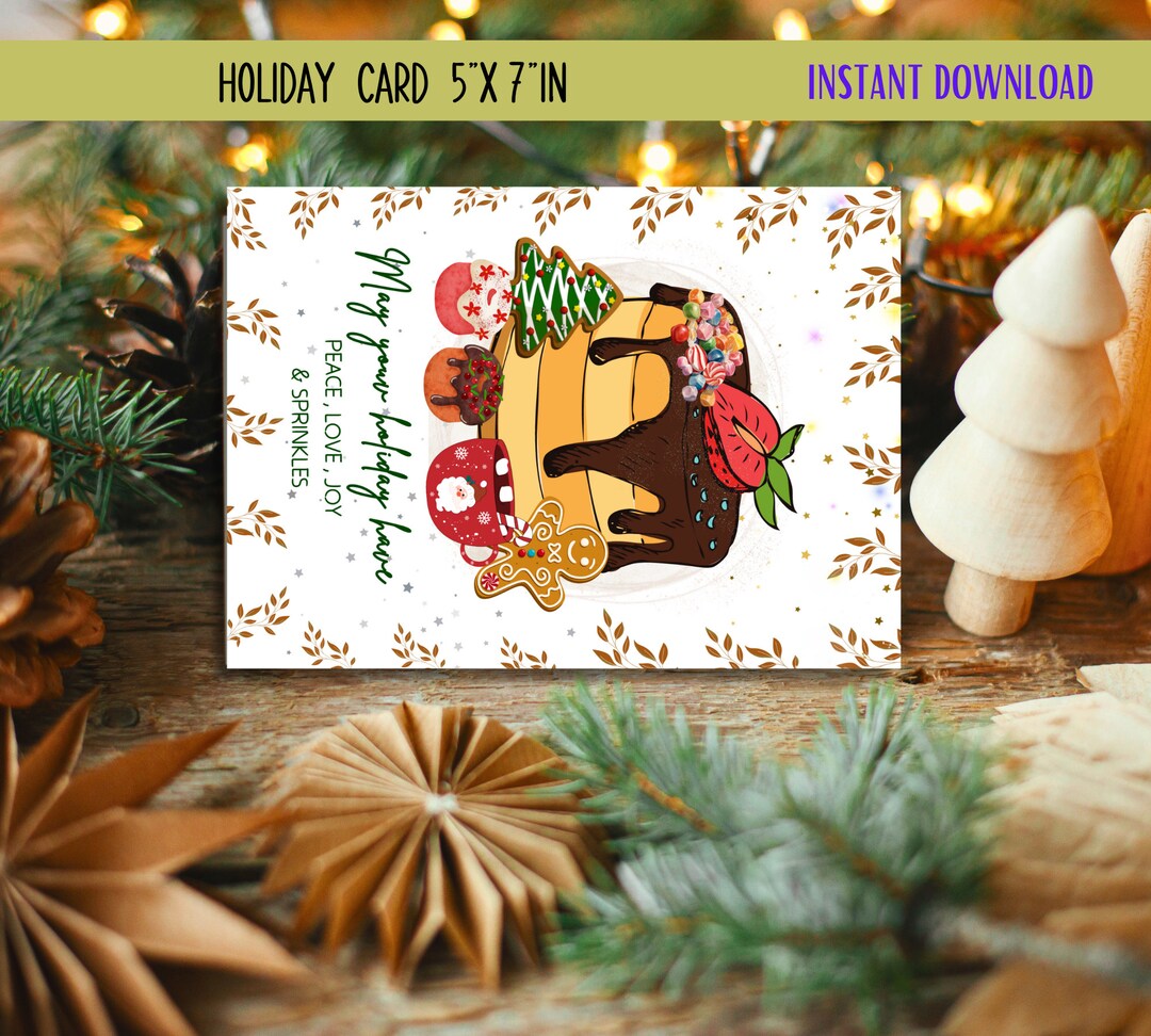 Sweat Christmas Holidays Card printable Sweet Holiday Christmas Card ...