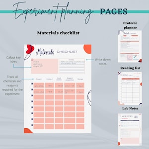 Laboratory Student PRINTABLE Planner Bundle, Instant Download, Digital ...