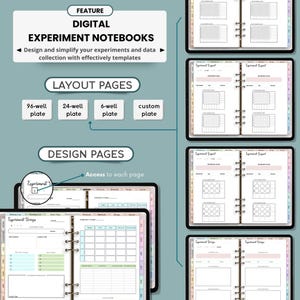 Digital Lab Notebook Planner Hyperlinked Science Experiment Design ...