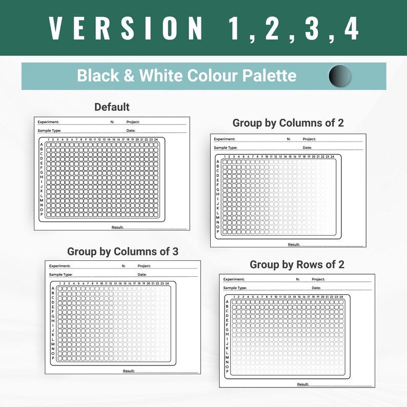 Lab Experiment Template Design PDF Data Sheet Protocol Tracker 384-well ...