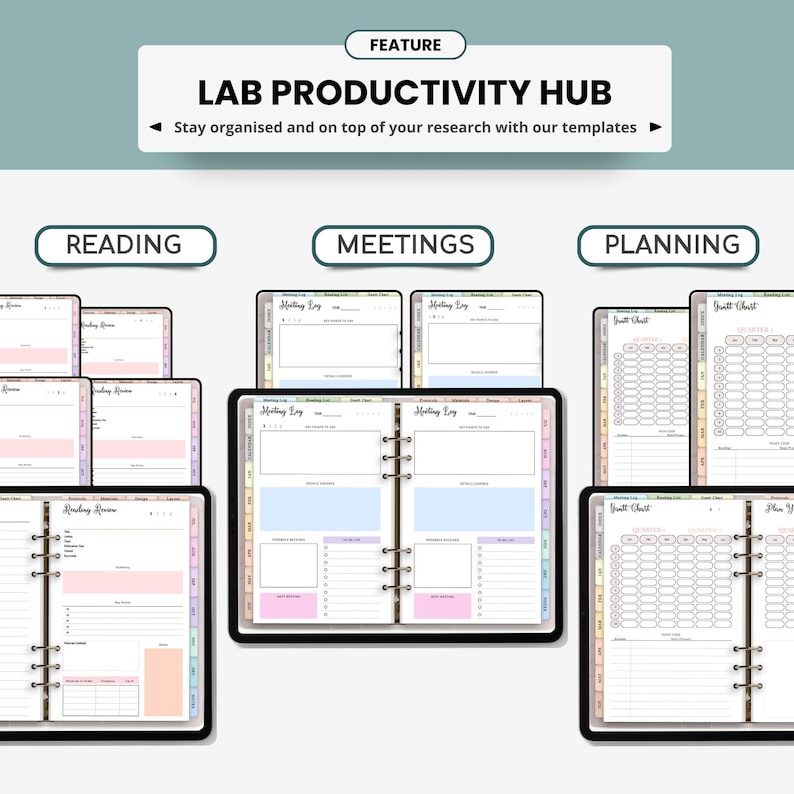 Digital Lab Notebook Planner Hyperlinked Science Experiment Design ...