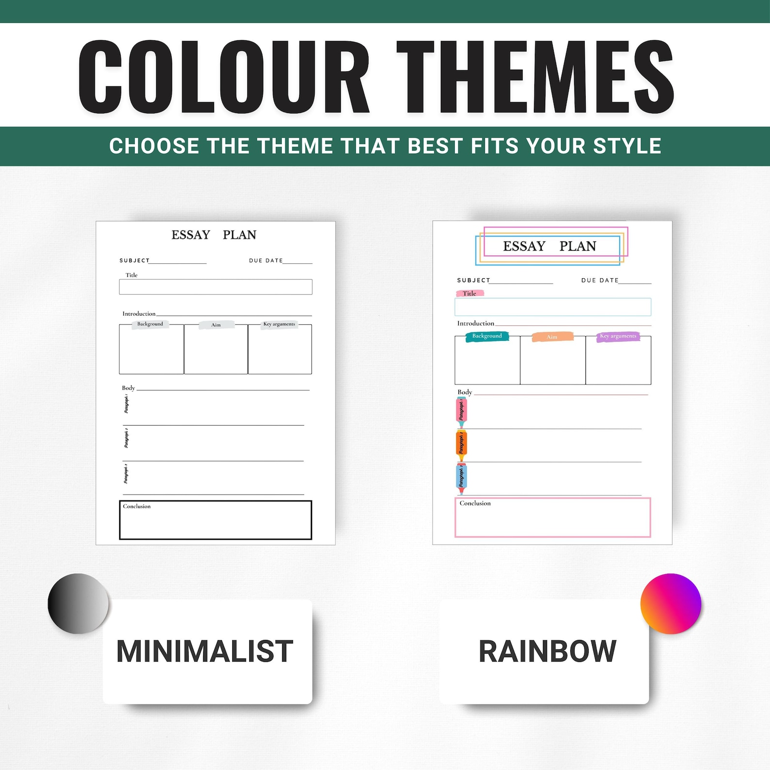 Essay Planner Printable Bundle Digital Academic Writing Organiser ...