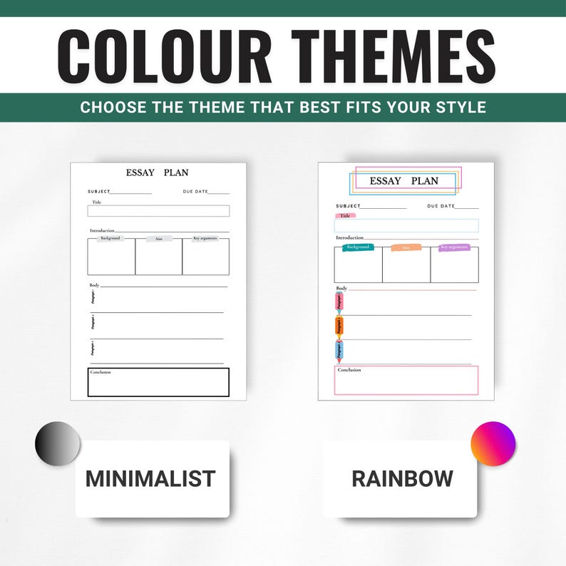 Essay Planner Printable Bundle Digital Academic Writing Organiser ...