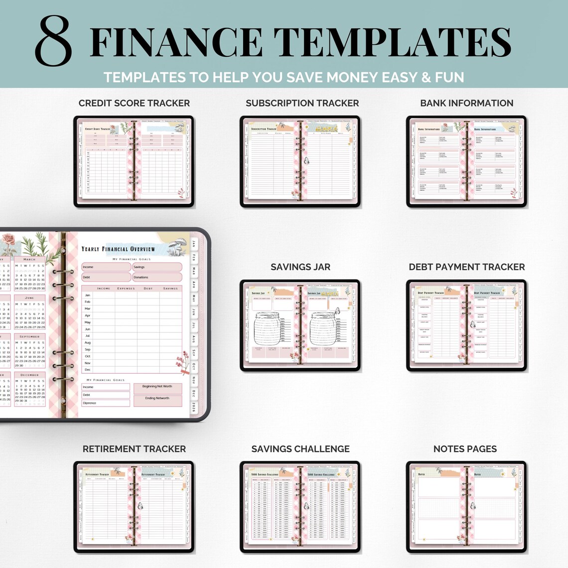 Digital Financial Planner 2025 Student Budgeting Expense Tracking ...