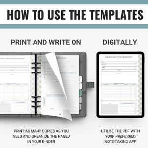 Research Planner Template Bundle Digital Academic Article Investigation ...