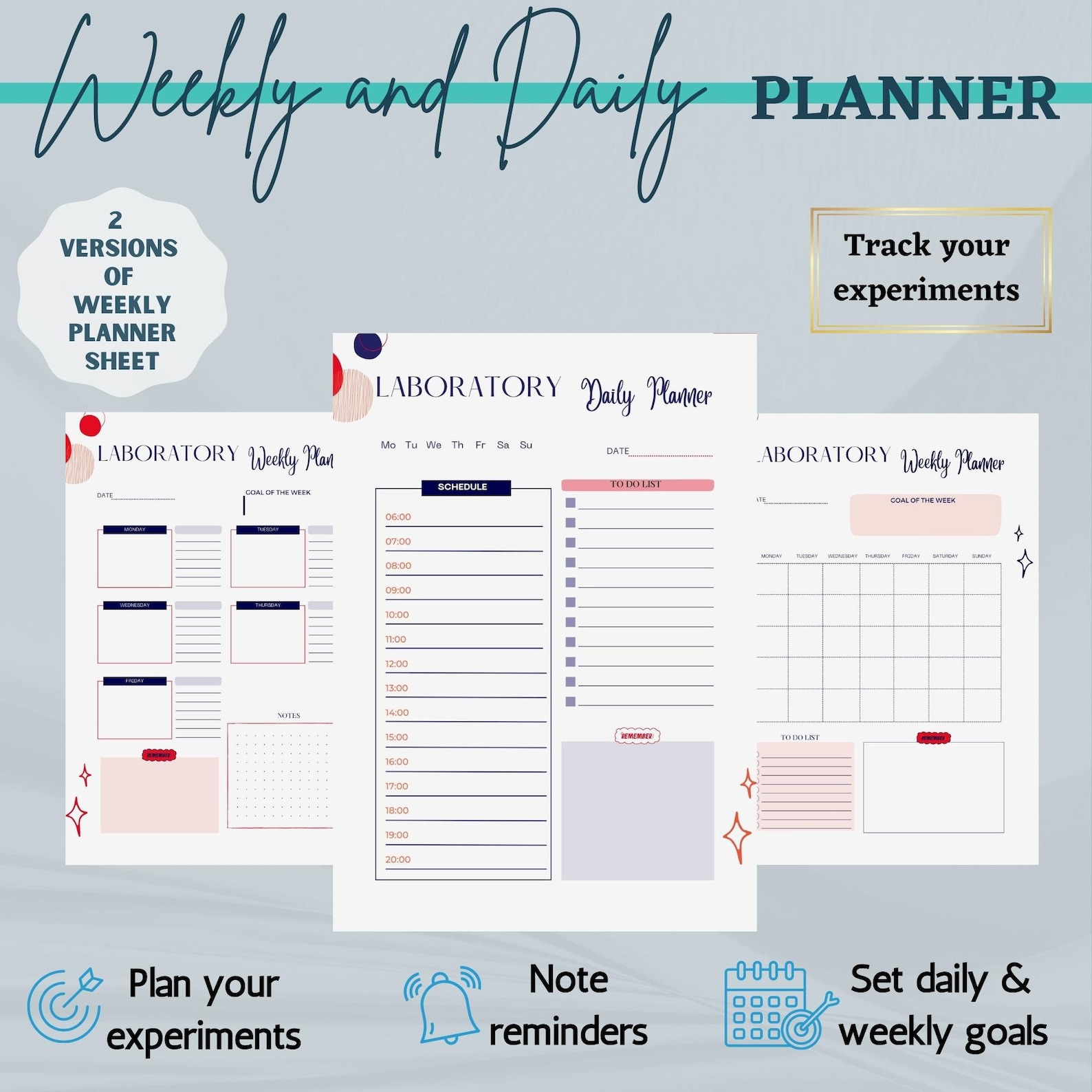 Laboratory Student PRINTABLE Planner Bundle, Instant Download, Digital ...