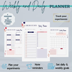 Laboratory Student PRINTABLE Planner Bundle, Instant Download, Digital ...