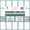 Academic Article Summary Sheet, Research Paper Template (PDF) - Etsy