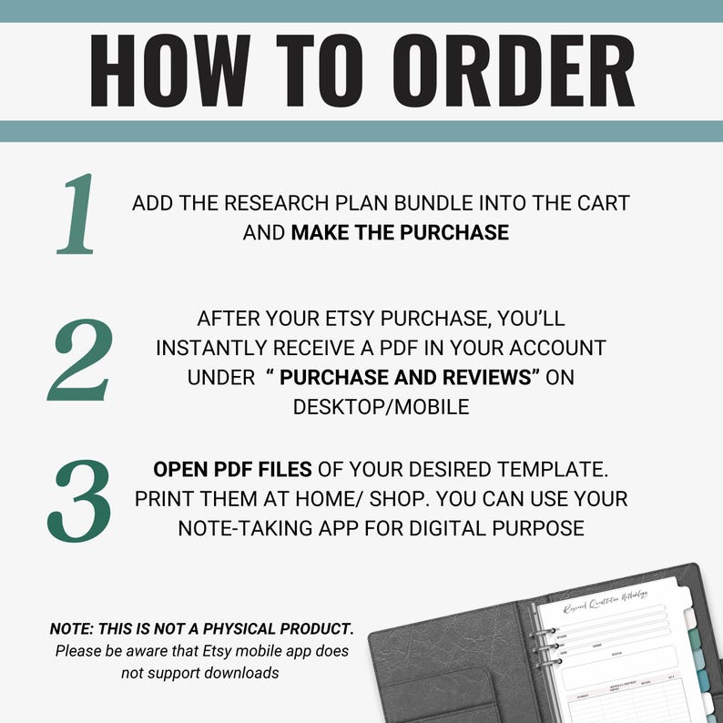 Research Planner Template Bundle Digital Academic Article Investigation ...