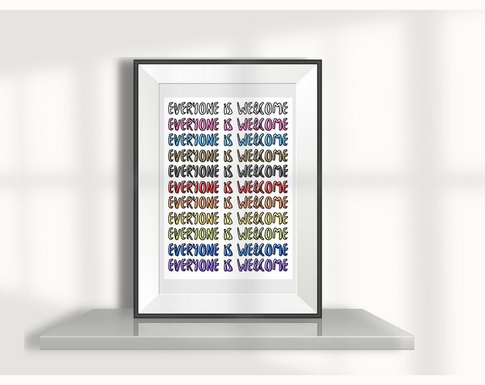 Everyone is Welcome Here, Printable Wall Art, Diversity, Classroom ...