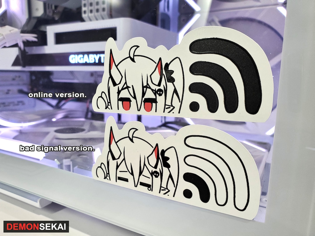 Wifi Online & Bad Signal Sticker - Vinyl Sticker Edition With 3D ...