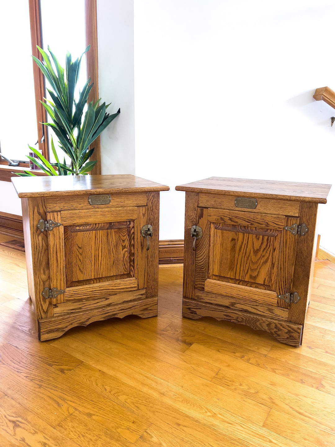 VINTAGE white Clad End Table Set Ice Box Country Farmhouse - Etsy