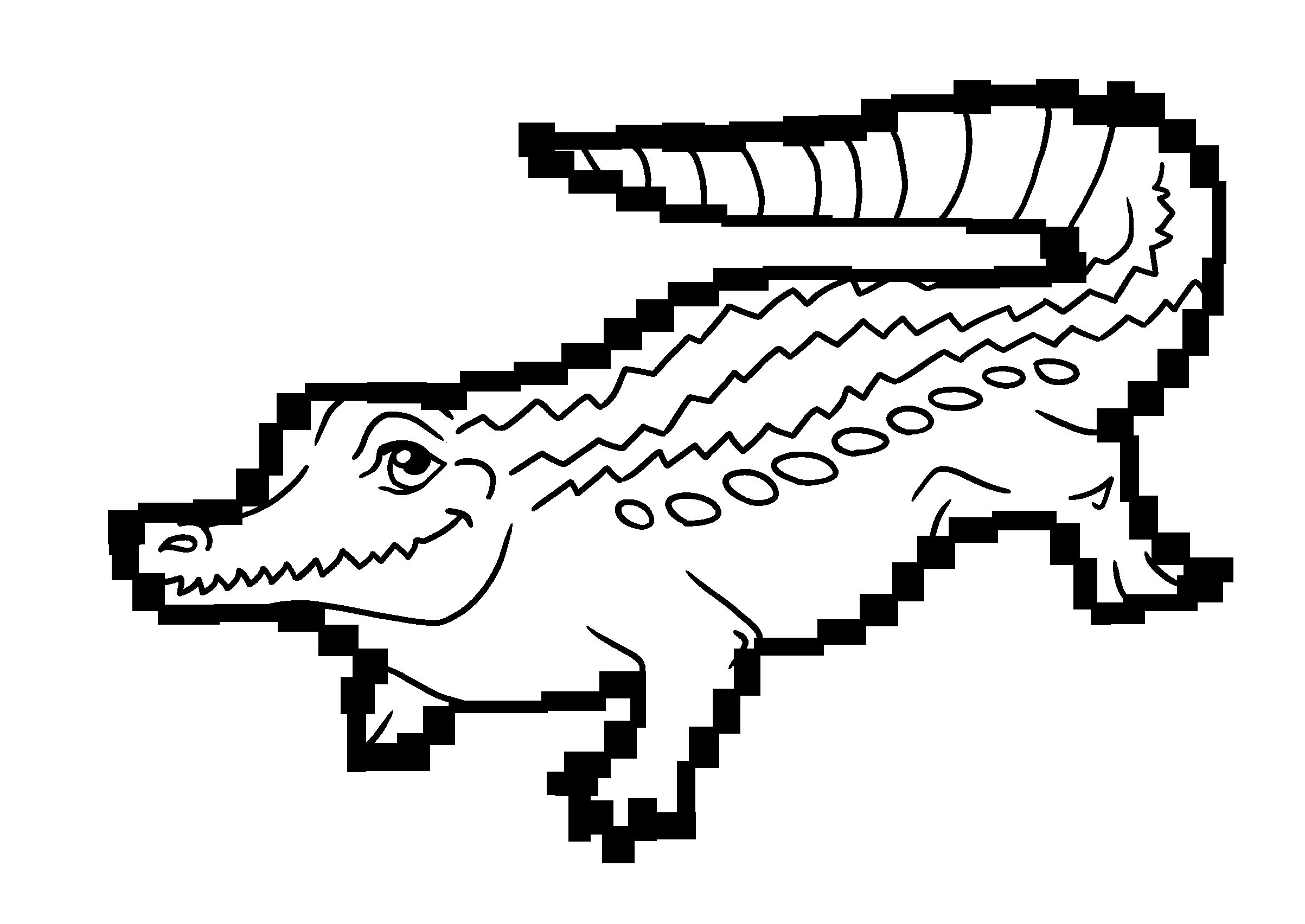 African Crocodile Adult Color and Draw Set - Etsy