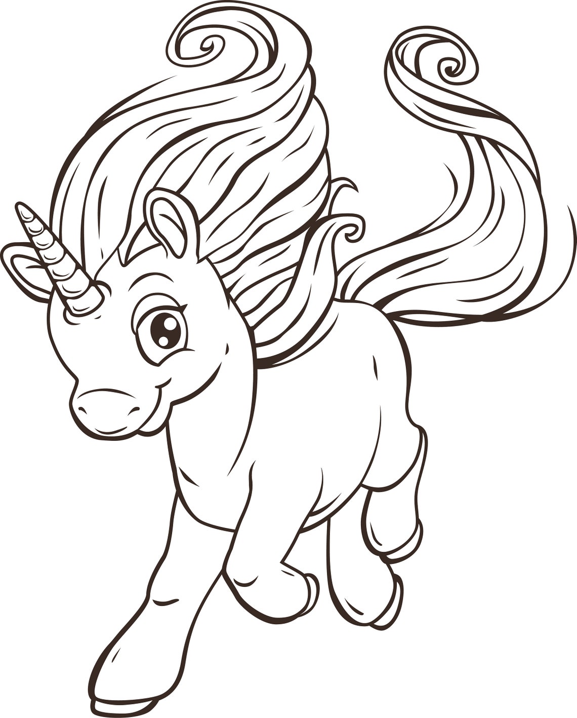 Unicorn Coloring Sheets - Etsy
