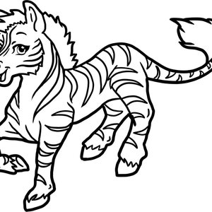 African Zebra Baby Color and Draw Set - Etsy