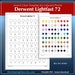 Derwent Lightfast 72 Swatch Template Printable PDF Colour Chart 72 ...