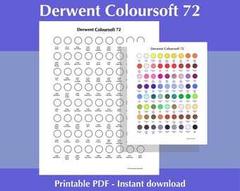 Derwent Pencil Color Chart - Etsy