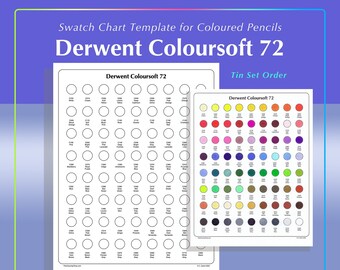 Printable Color Blend Chart circle 10 Colors Blank Swatch - Etsy
