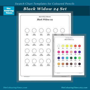 Black Widow Family 8 Swatch Chart Templates in One Printable PDF Blank ...