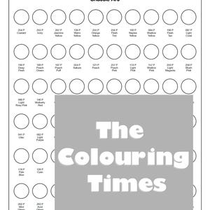 Swatch Pastel Tones 60 Pencils Shuttle Art PDF Colour Template for ...