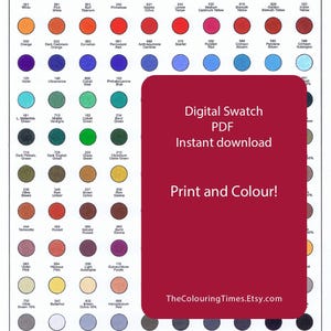 Luminance 100 Swatch Chart Print and Colour Blank Template for Artist ...