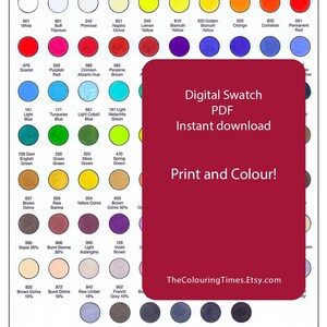Luminance 76 Swatch NEW COLOURS Chart Blank Template for Artist ...