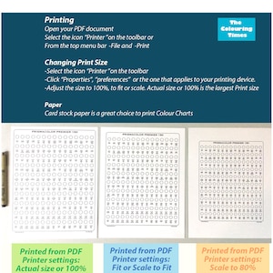 132 Prismacolor Premier Swatch PDF Printable Palette Prismatic Chart ...