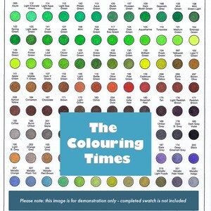 240 Kalour Pencil Page Swatch Printable PDF Prismatic Chart Ready to ...