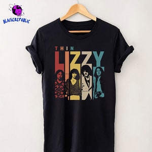 Thin Lizzy Retro Vintage T-shirt, Gift for Fan, Thin Lizzy Band Tshirt ...