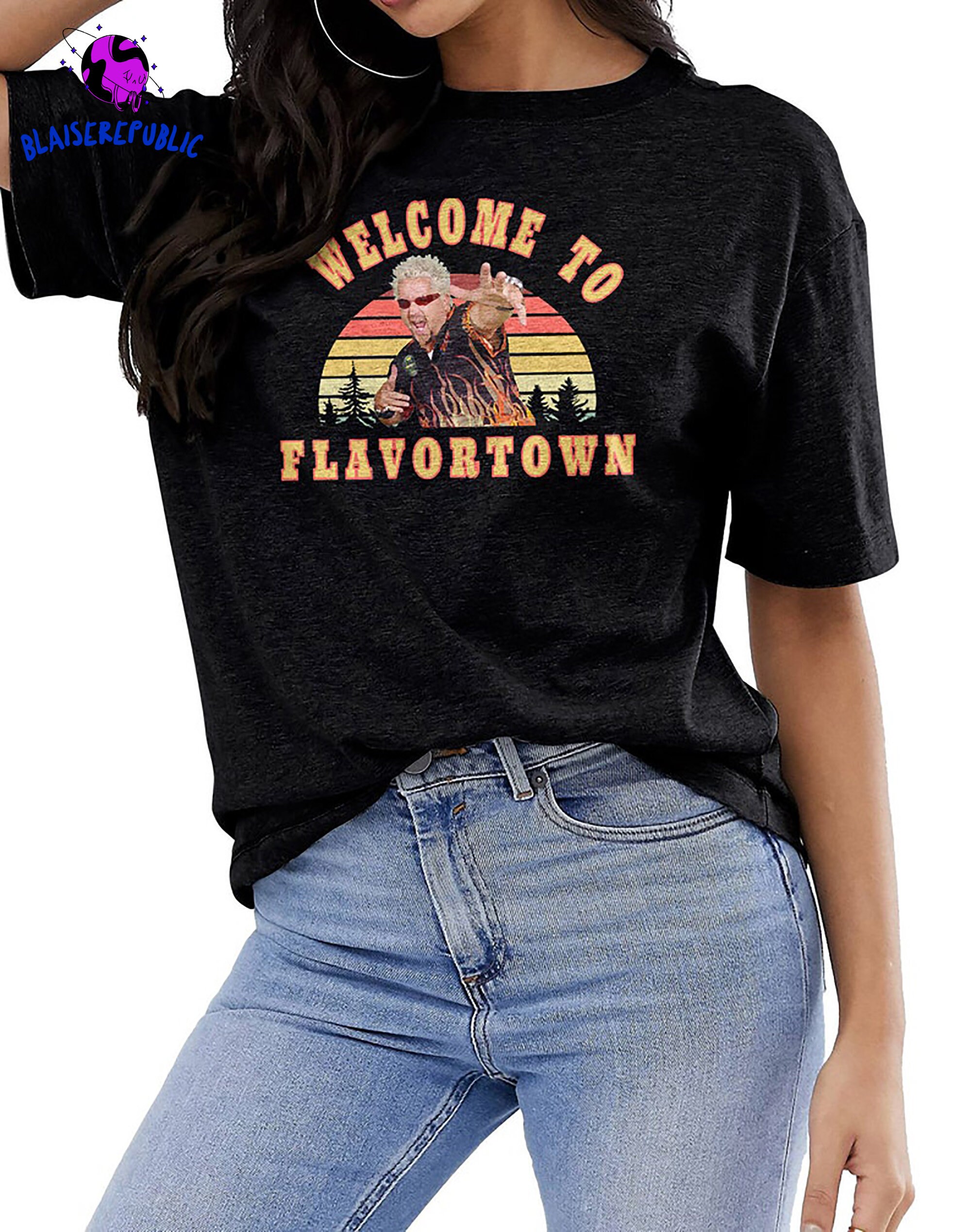 Welcome to Flavortown Vintage T-shirt, Guy Fieri Shirt, Funny Vintage Retro 90's Shirt, Guy ...