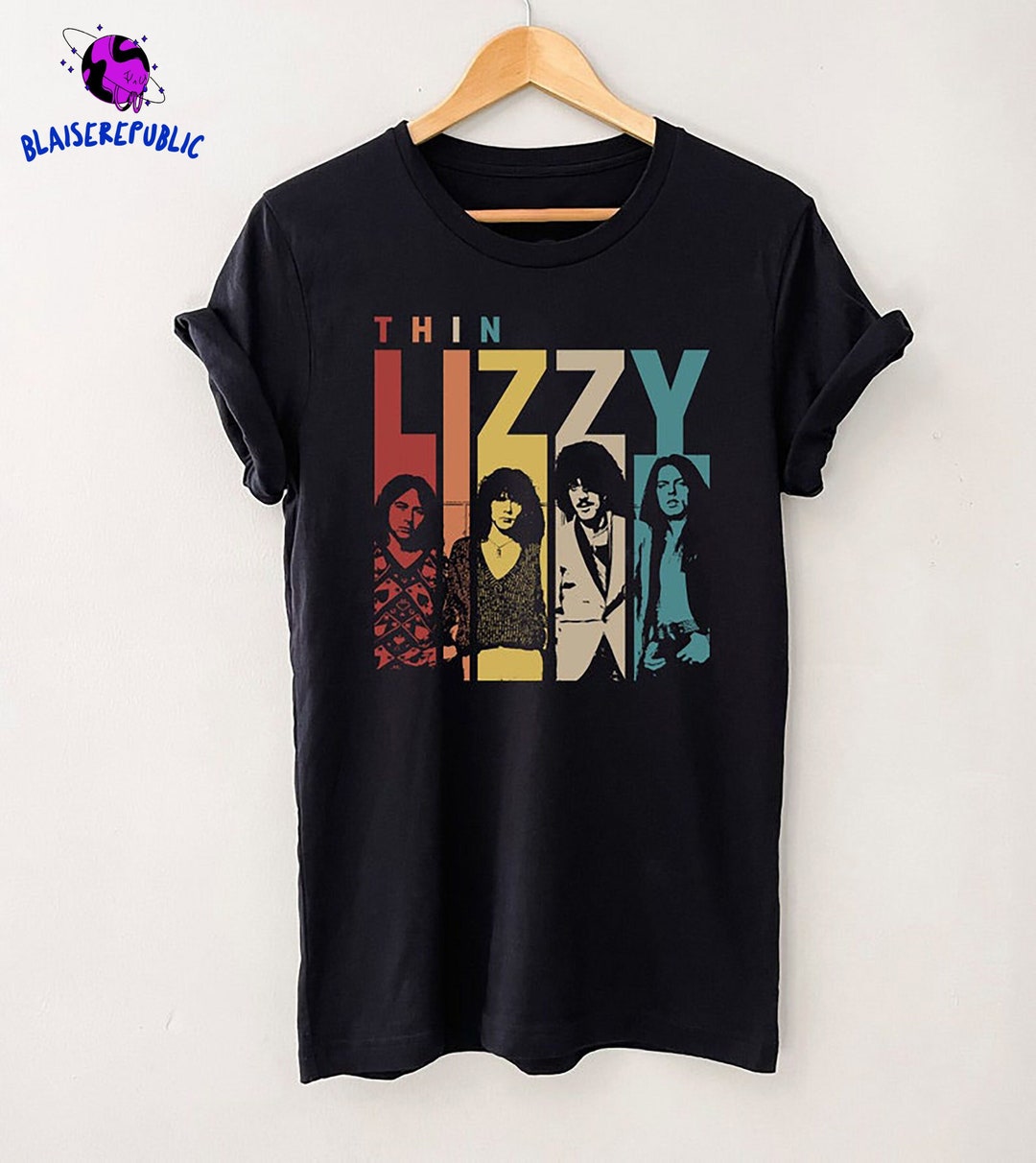 Thin Lizzy Retro Vintage T-shirt, Gift for Fan, Thin Lizzy Band Tshirt ...