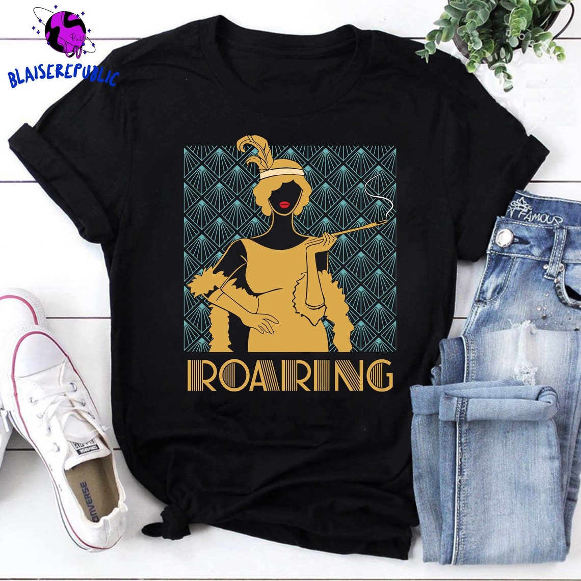 The Roaring Flappers Shirt, Flappers Vintage Retro 80s Graphic Tee ...