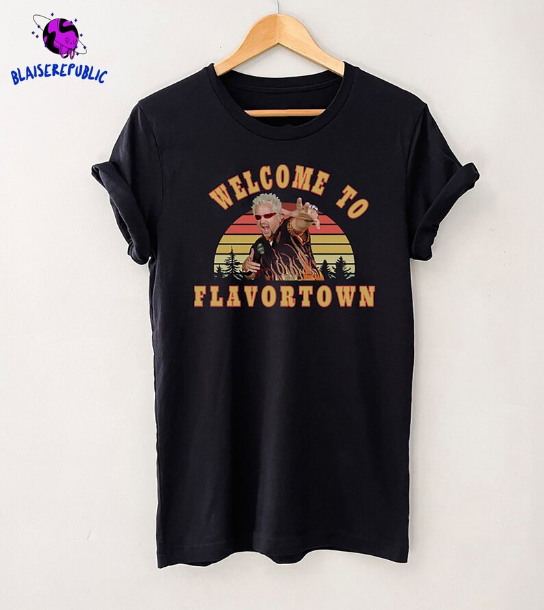 Welcome to Flavortown Vintage T-shirt, Guy Fieri Shirt, Funny Vintage Retro 90's Shirt, Guy ...