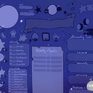 D&D 5e Character Sheet: PDF Printable for Dungeons and Dragons Mushroom ...