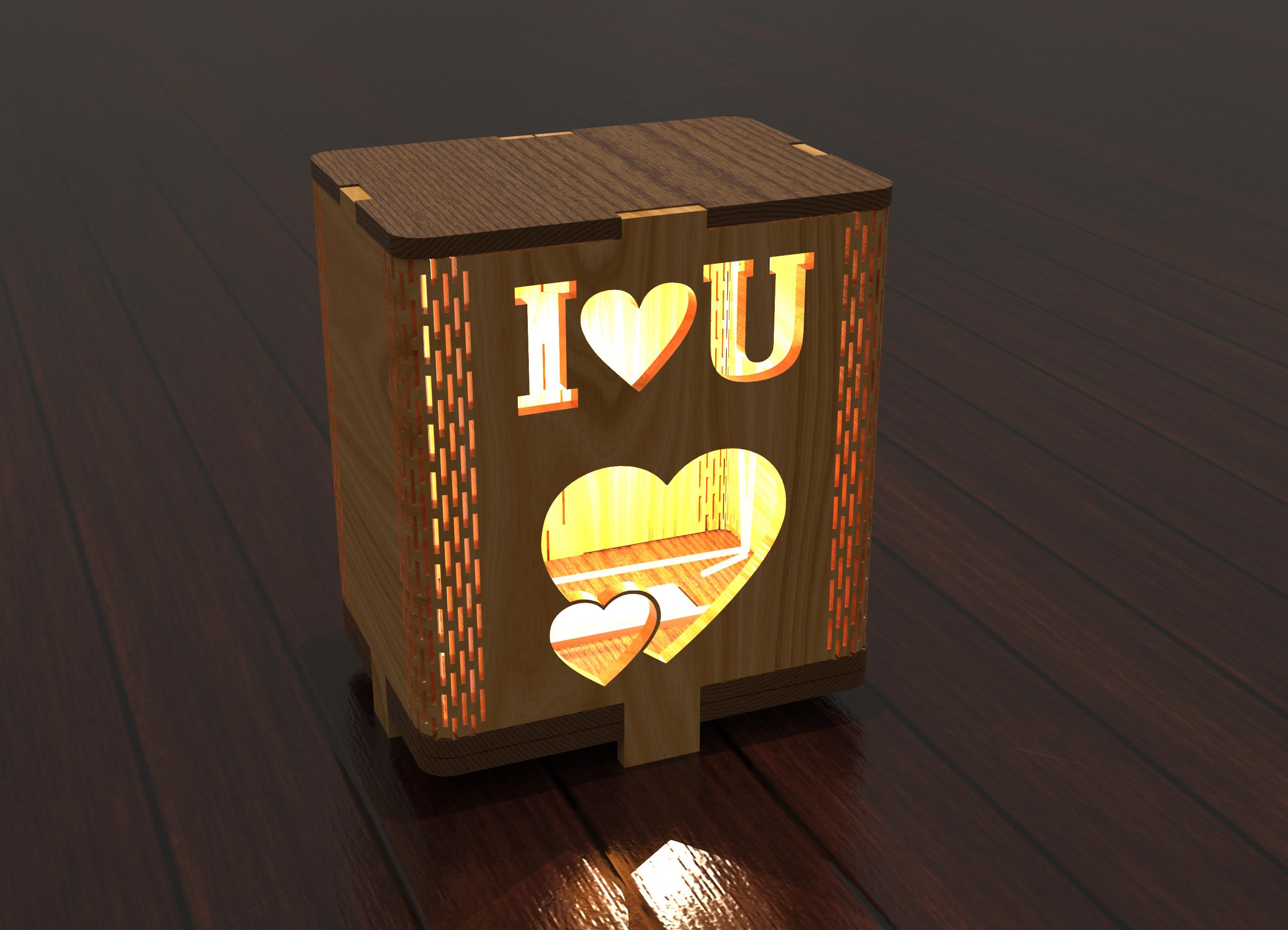 Decorative Wooden Lamp, CNC and Laser Cutting Files, Modern Lamp Design ...