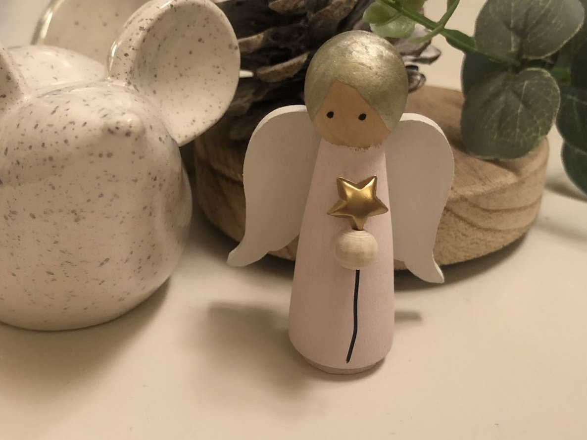 Handmade Wooden Guardian Angel - Etsy
