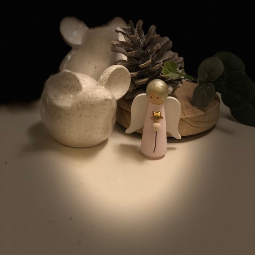 Handmade Wooden Guardian Angel - Etsy