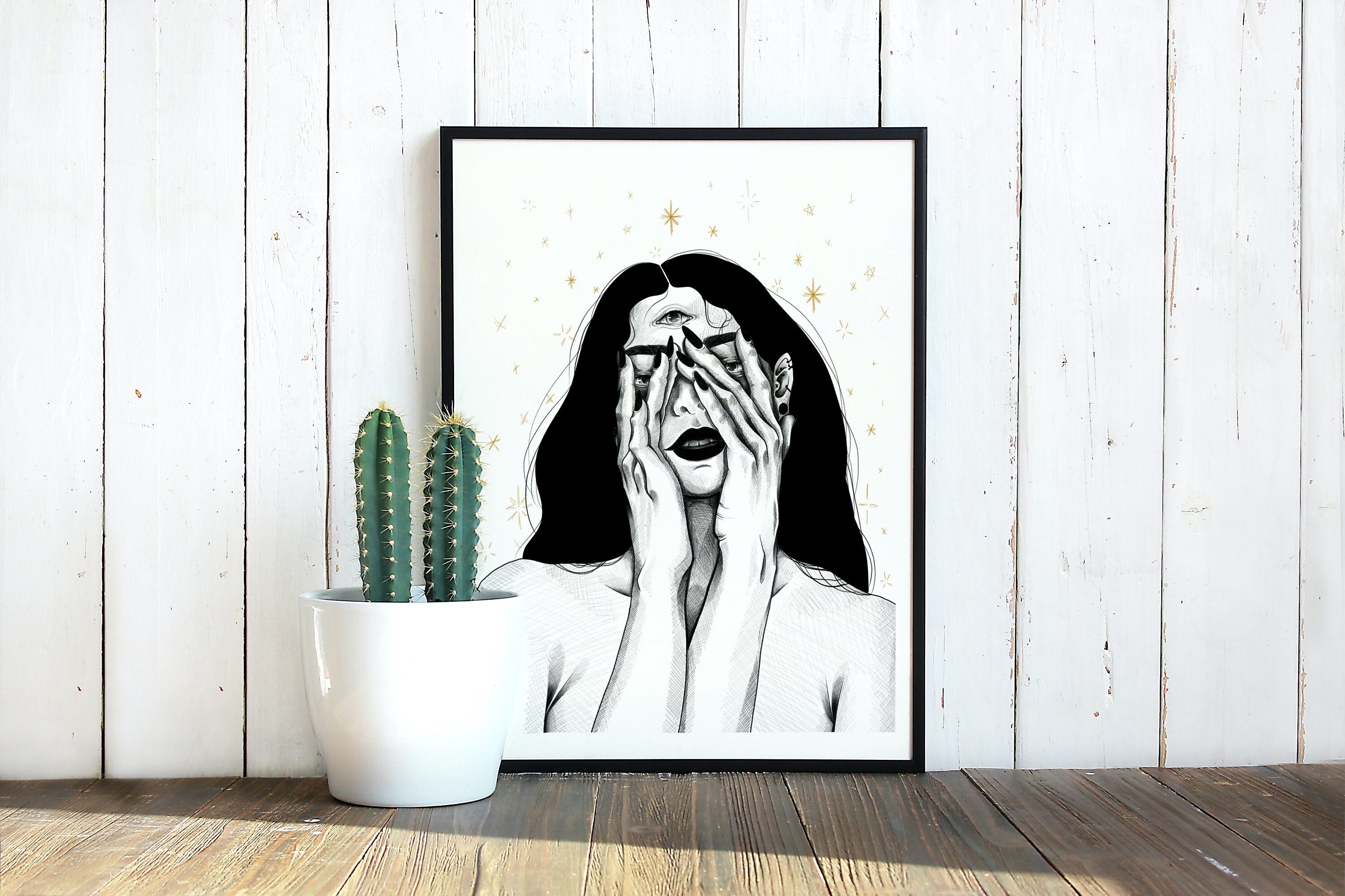 THIRD EYE POSTER / Third Eye Print / Witchy Print / Witch Illustration ...